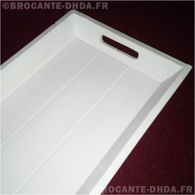 Plateau en bois blanc - D'Hier & D'Aujourd'hui