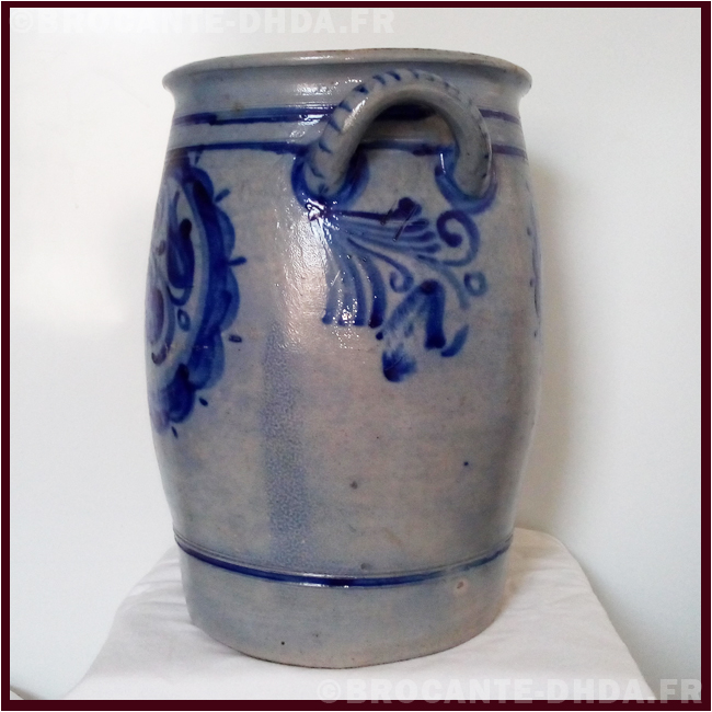 Grand pot en grès gris/bleu - D'Hier & D'Aujourd'hui