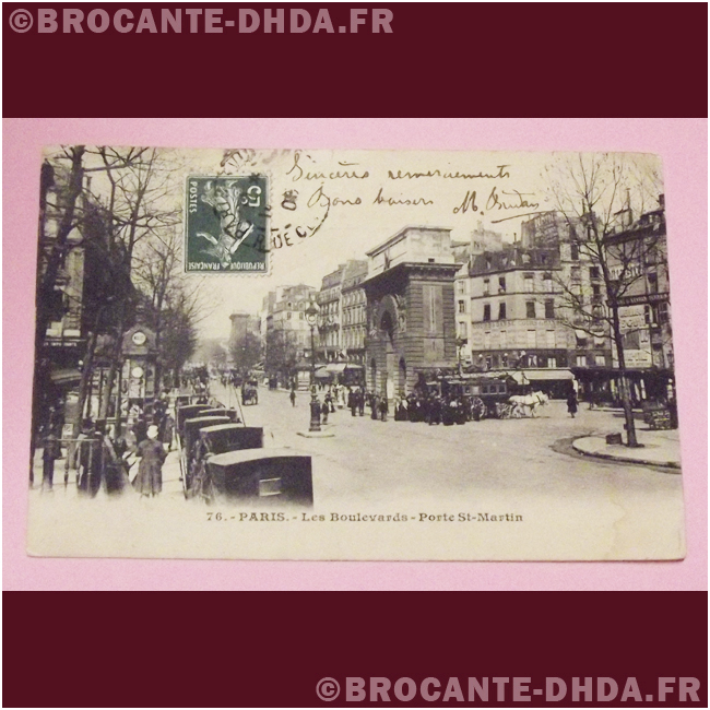 Paris - les boulevards - porte st-martin - D'Hier & D'Aujourd'hui
