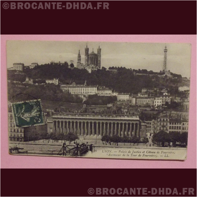 Lyon - palais de justice et côteau de fourvière - D'Hier & D'Aujourd'hui