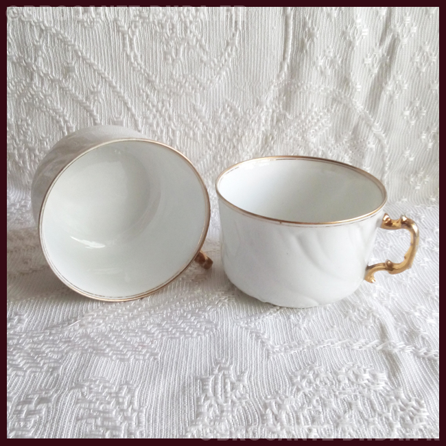 Deux Tasses à Déjeuner En Limoges Dhier And Daujourdhui