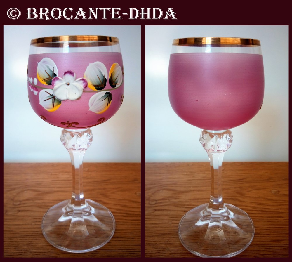 6 verres en cristal émaillé - D'Hier & D'Aujourd'hui