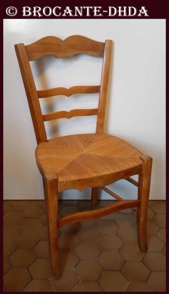 Chaise bois/paille - D'Hier & D'Aujourd'hui