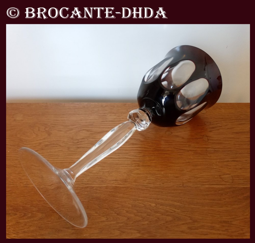 Verre en cristal brun - D'Hier & D'Aujourd'hui