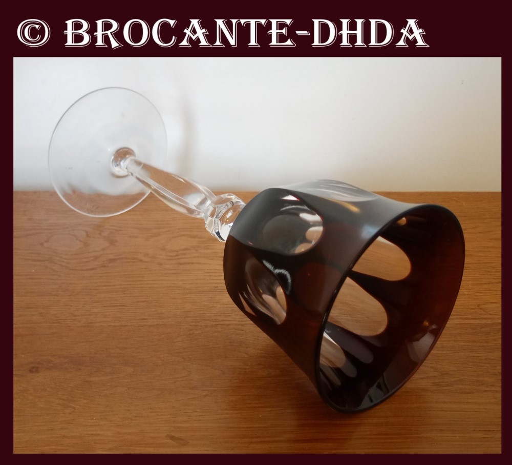 Verre en cristal brun - D'Hier & D'Aujourd'hui